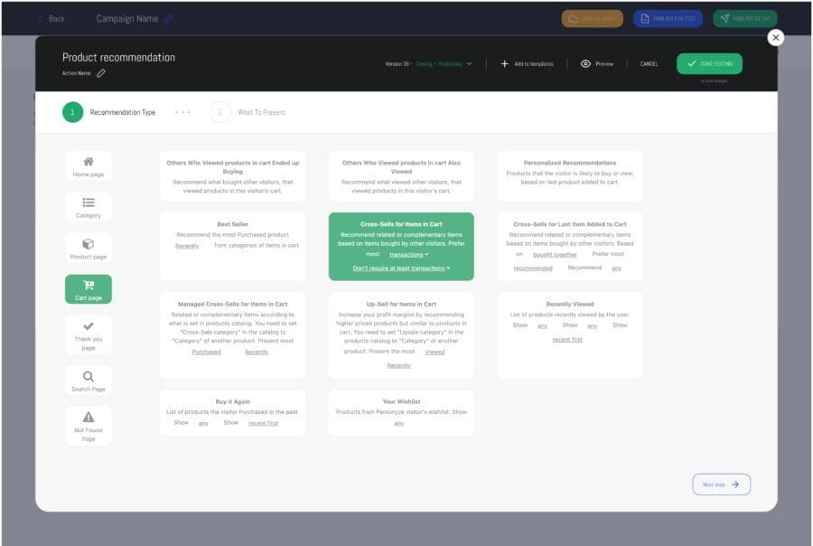 Personalization platform – Personyze.com