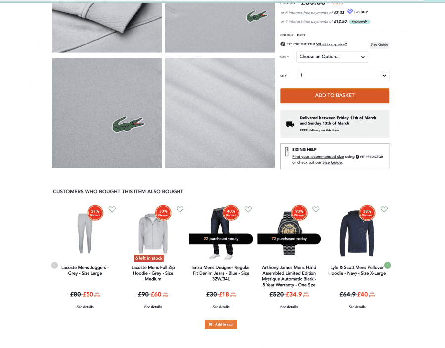 Add-Ons for Ecommerce Recommendation Widgets examples – Personyze.com